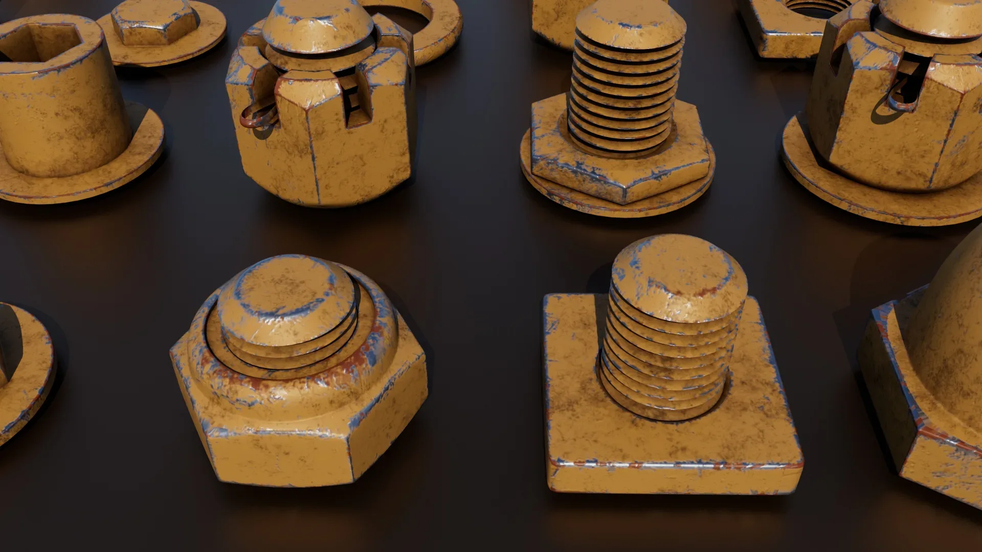 Threaded connections yellow - FlippedNormals