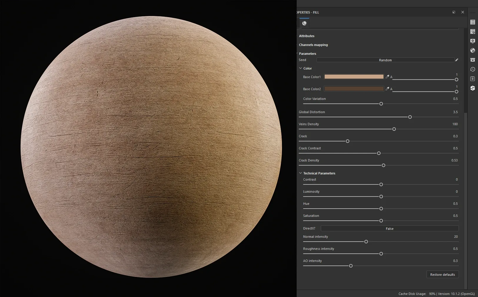 25 Wood Base Material with Parameters - FlippedNormals