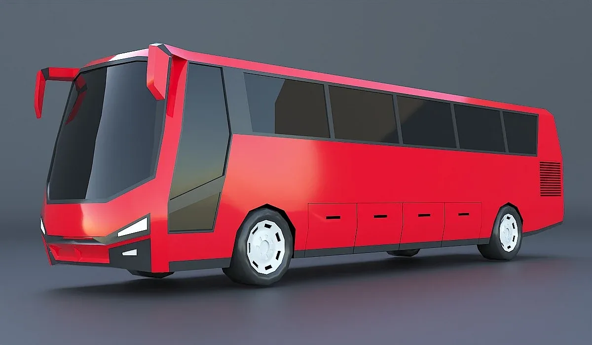 Lowpoly generic bus - FlippedNormals