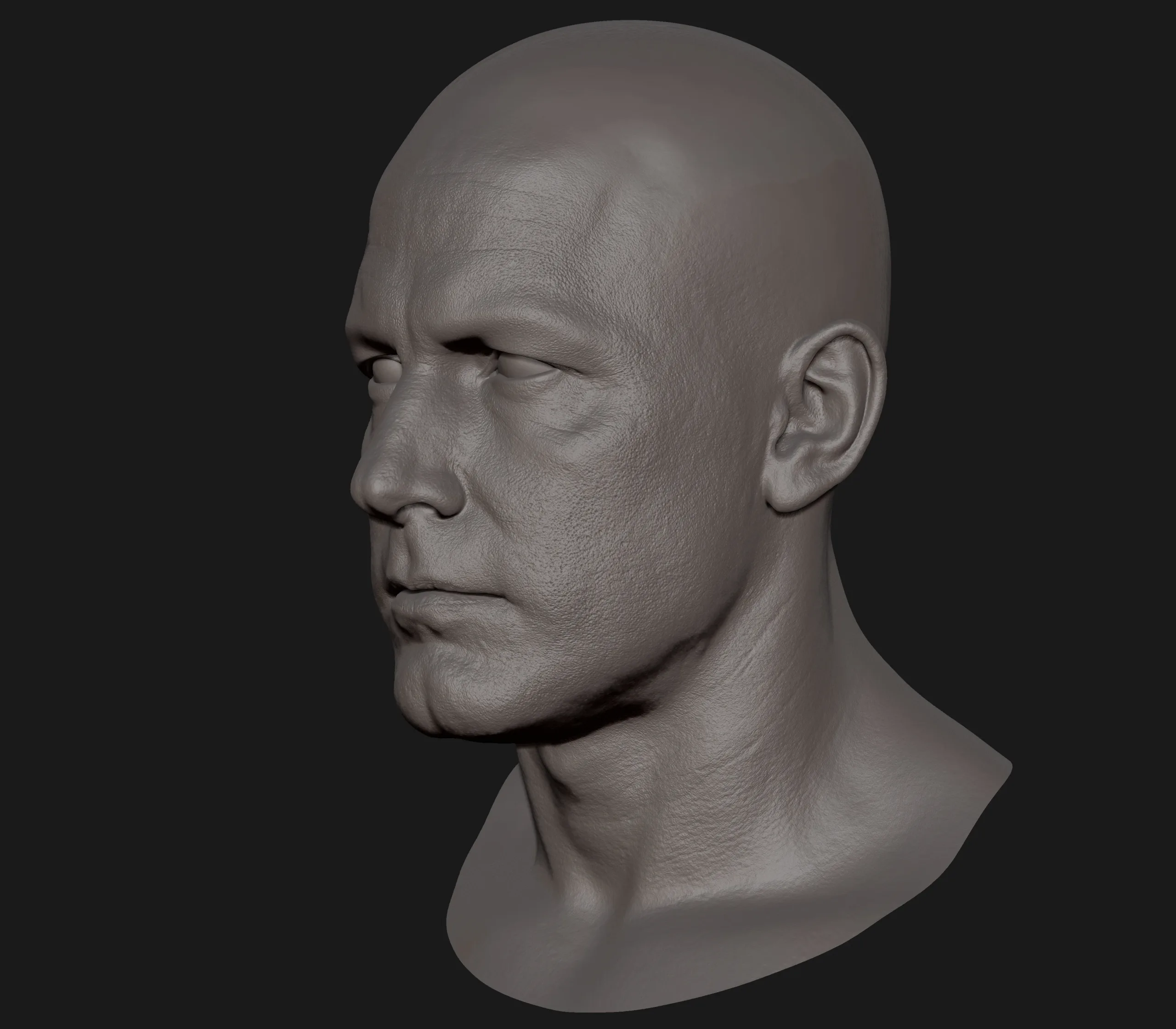 Ben Affleck likeness sculpt 3D - FlippedNormals