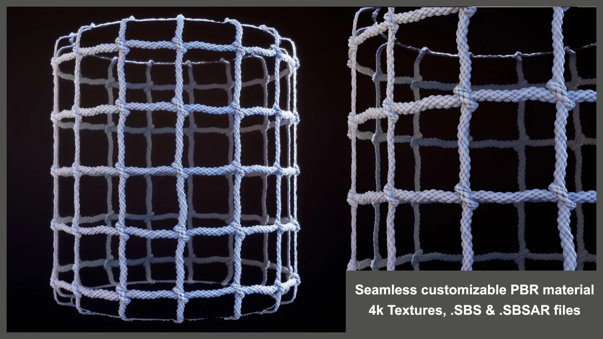 Stylized net Substance PBR material - FlippedNormals