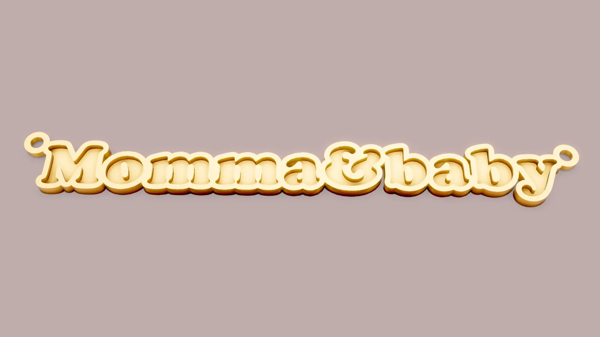 Momma and baby name pendant - FlippedNormals