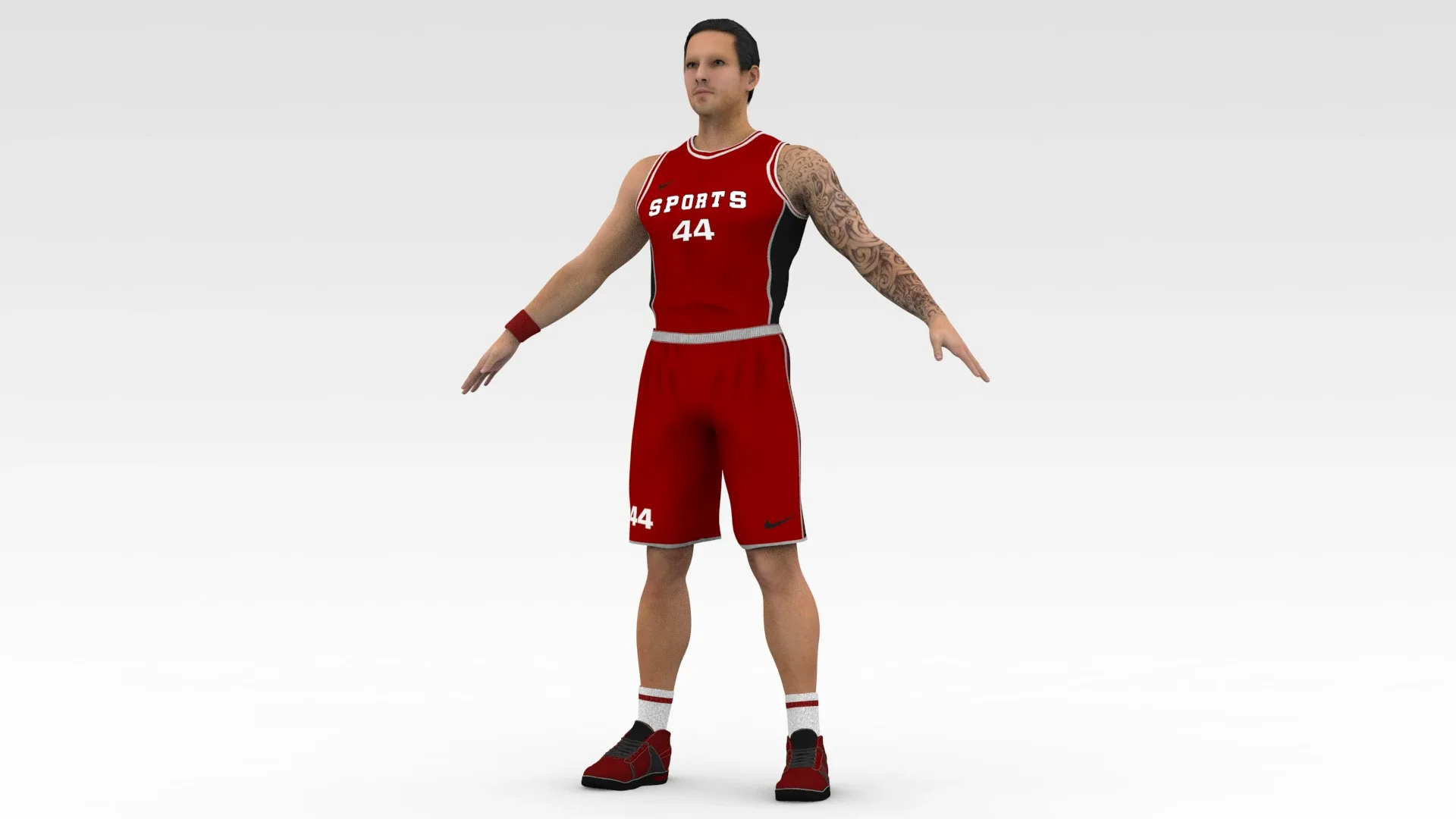 Basketball Player Red Dress - FlippedNormals