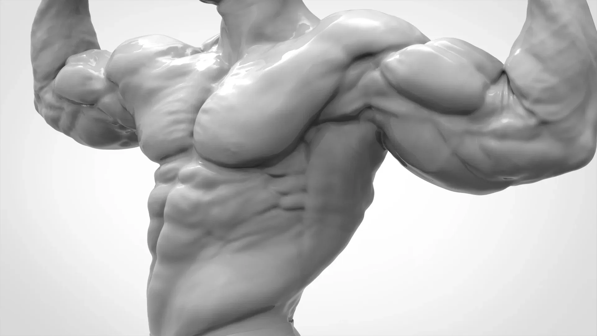 Bodybuilder Pose Anatomy - FlippedNormals