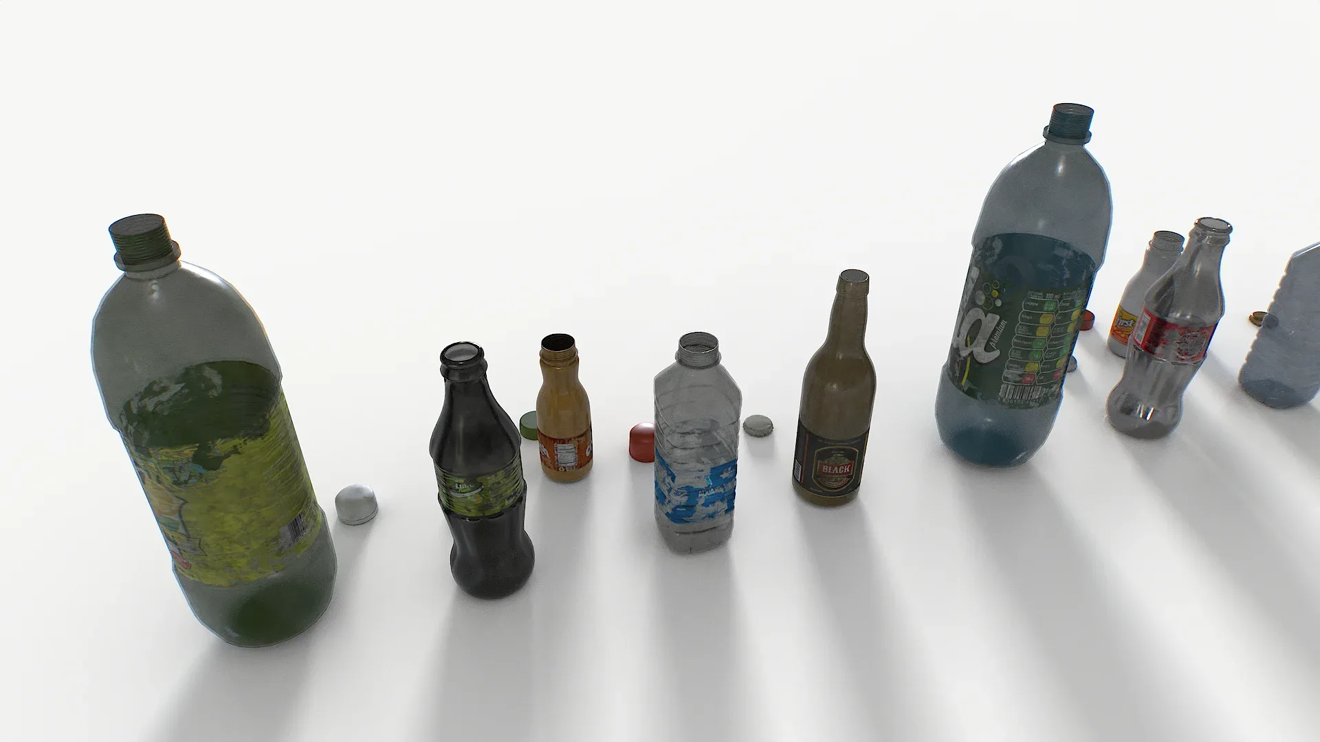 Plastic bottles trash junk - FlippedNormals