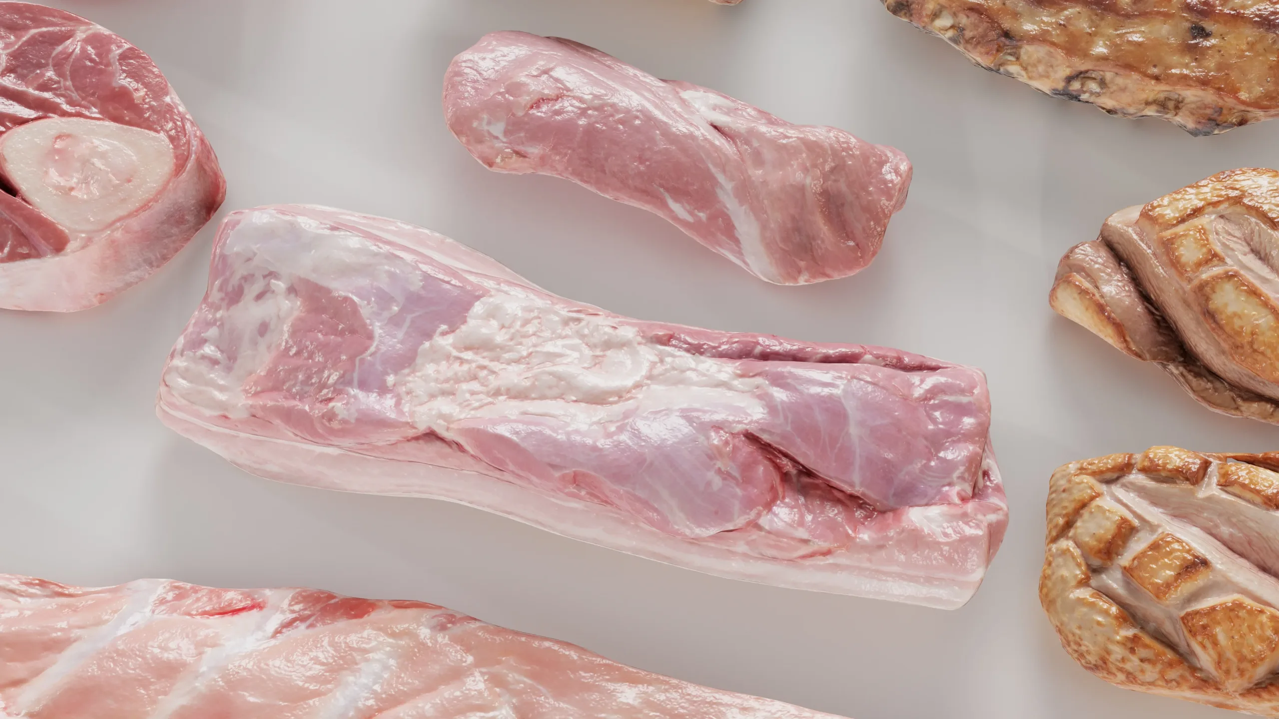 36 Meat and Chicken Raw and Cooked - FlippedNormals
