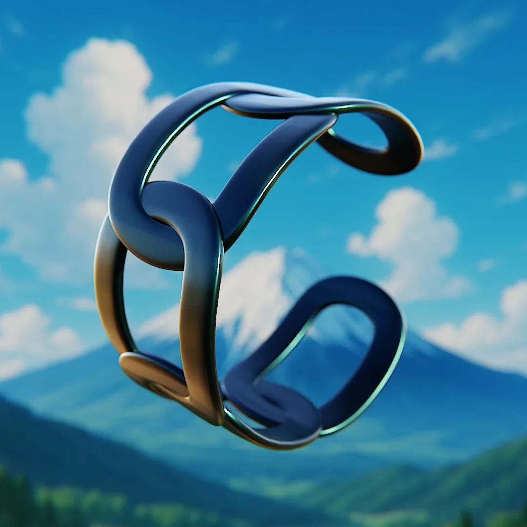 Infinity Link Ring Futuristic Jewelry - FlippedNormals