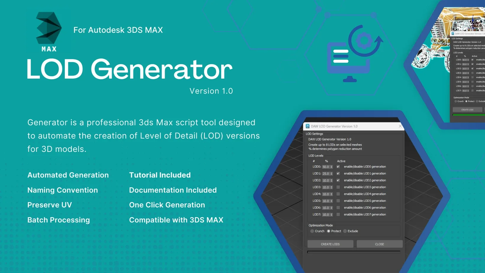 LOD Generator - 3DS Max - FlippedNormals