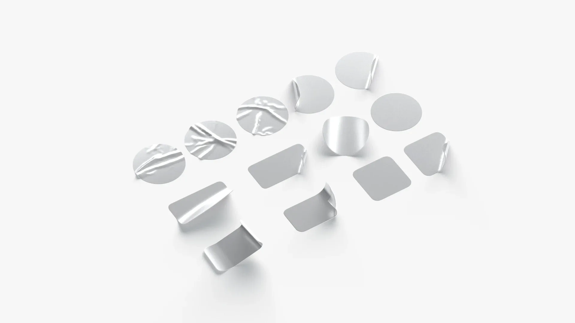 13 Stickers Set - silver adhesive - FlippedNormals