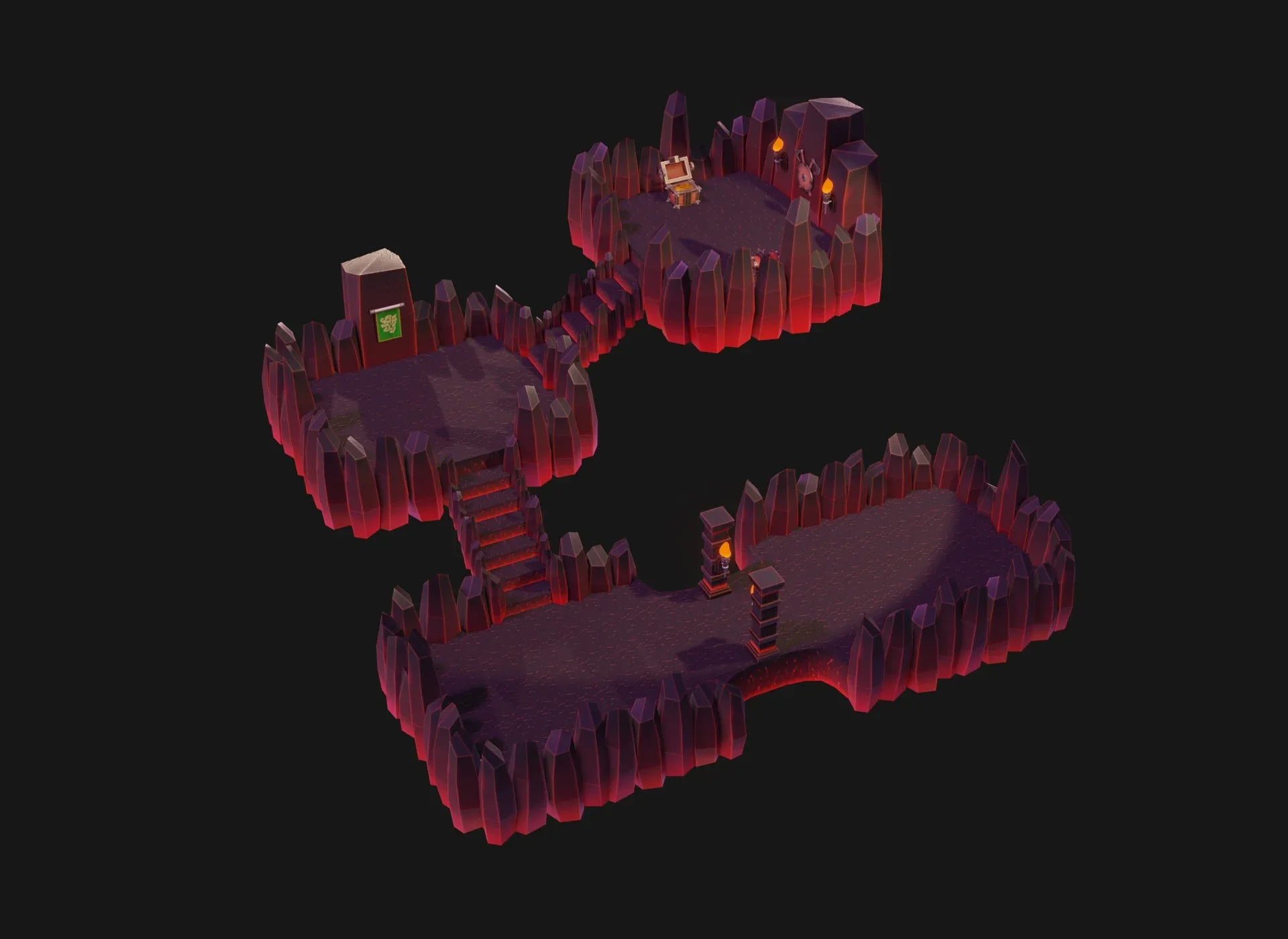 Modular Stylized Dungeon Kit Low-poly - FlippedNormals