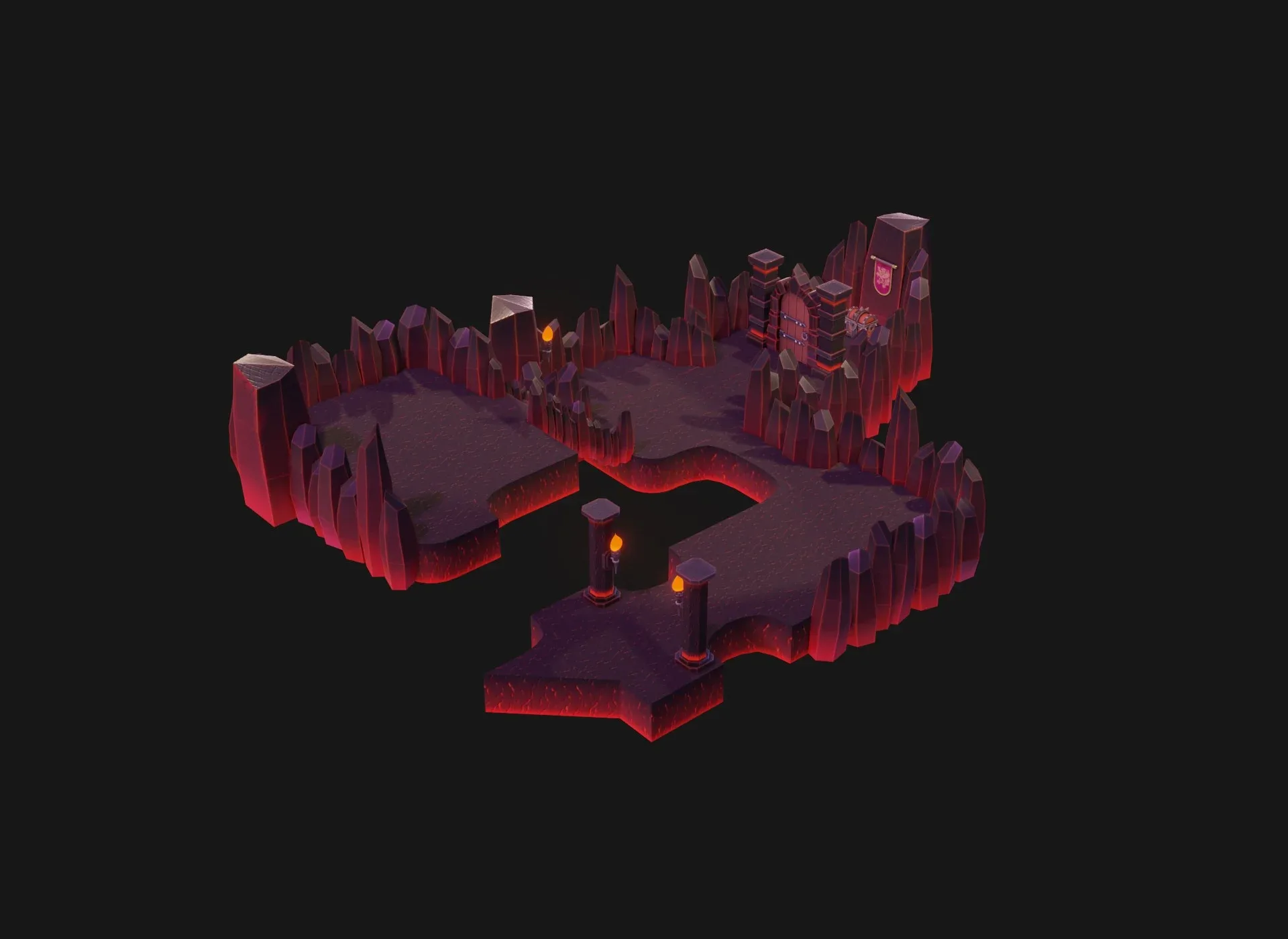 Modular Stylized Dungeon Kit Low-poly - FlippedNormals