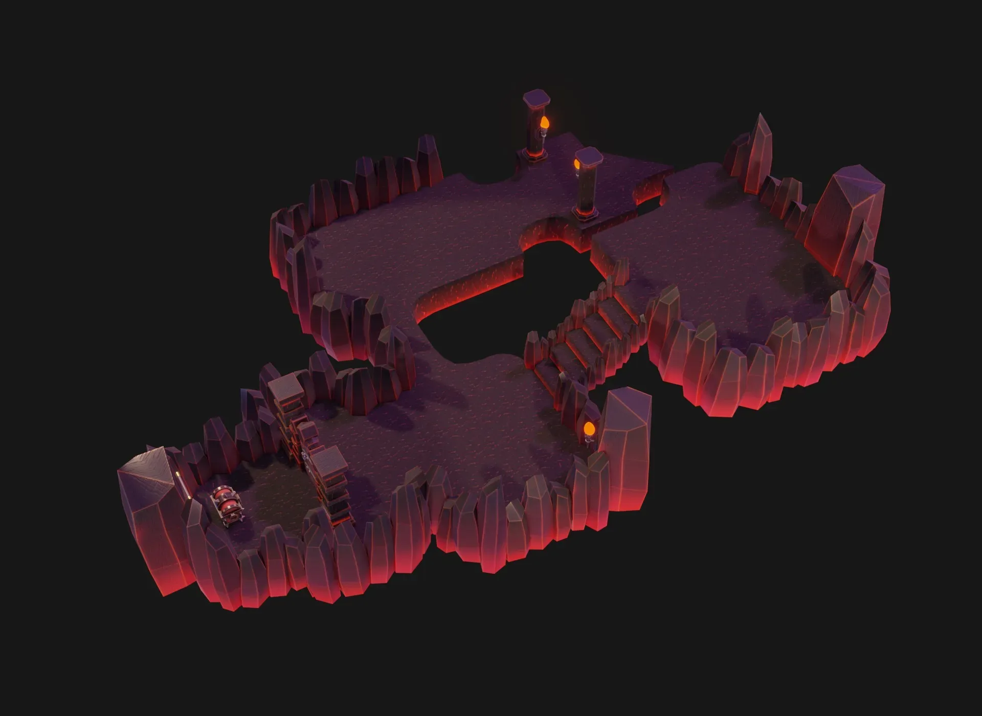 Modular Stylized Dungeon Kit Low-poly - FlippedNormals