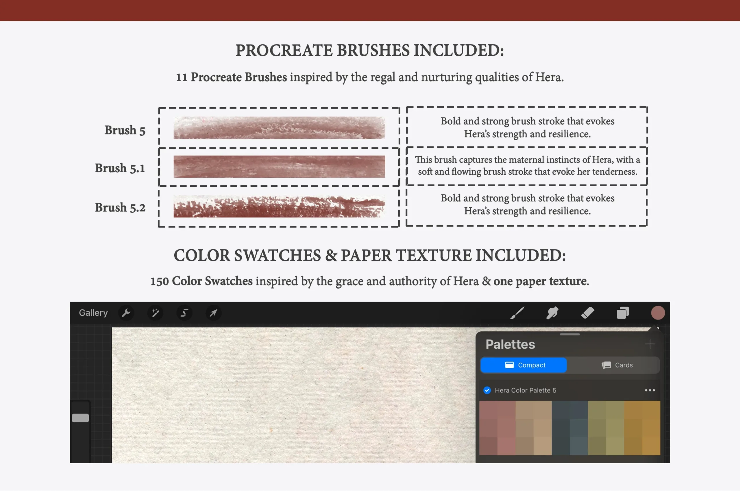 Hera Procreate Kit (Procreate Brushes - FlippedNormals