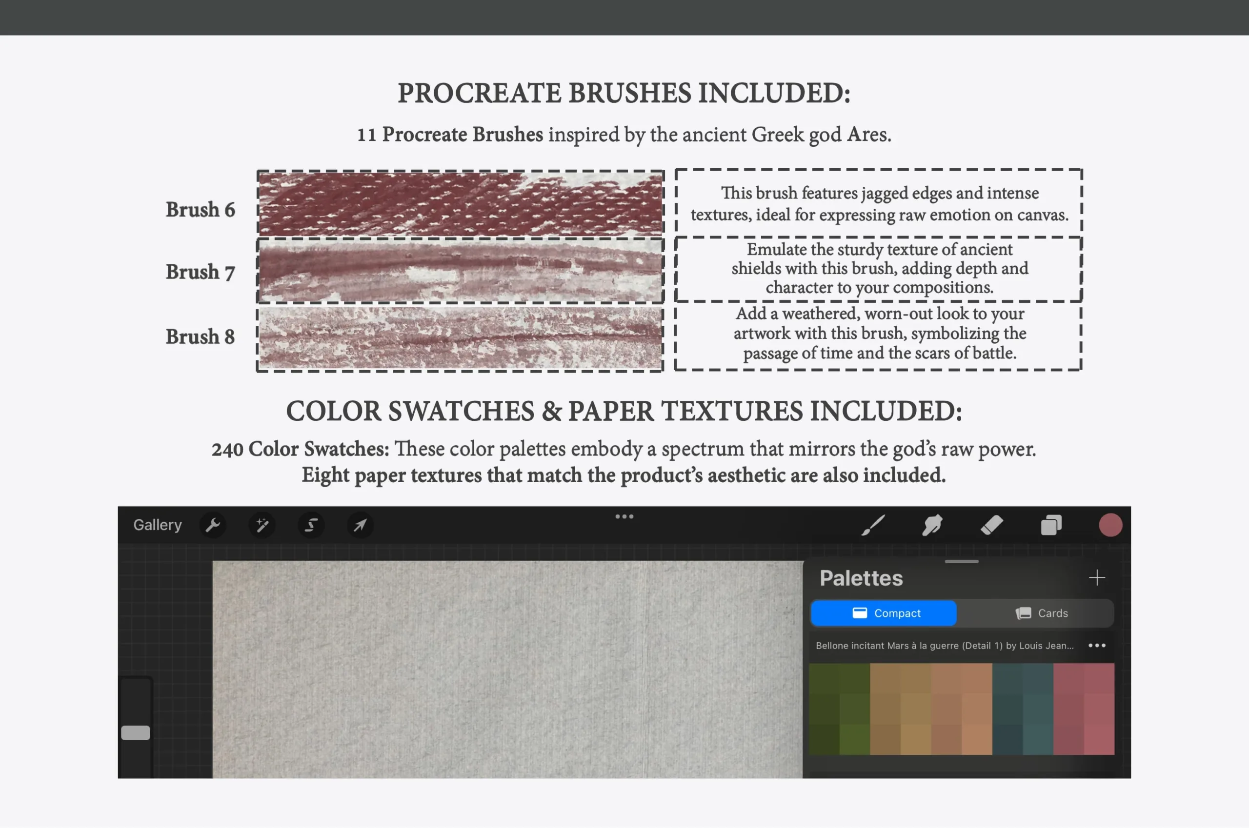 Ares Procreate Kit (Procreate Brushes - FlippedNormals