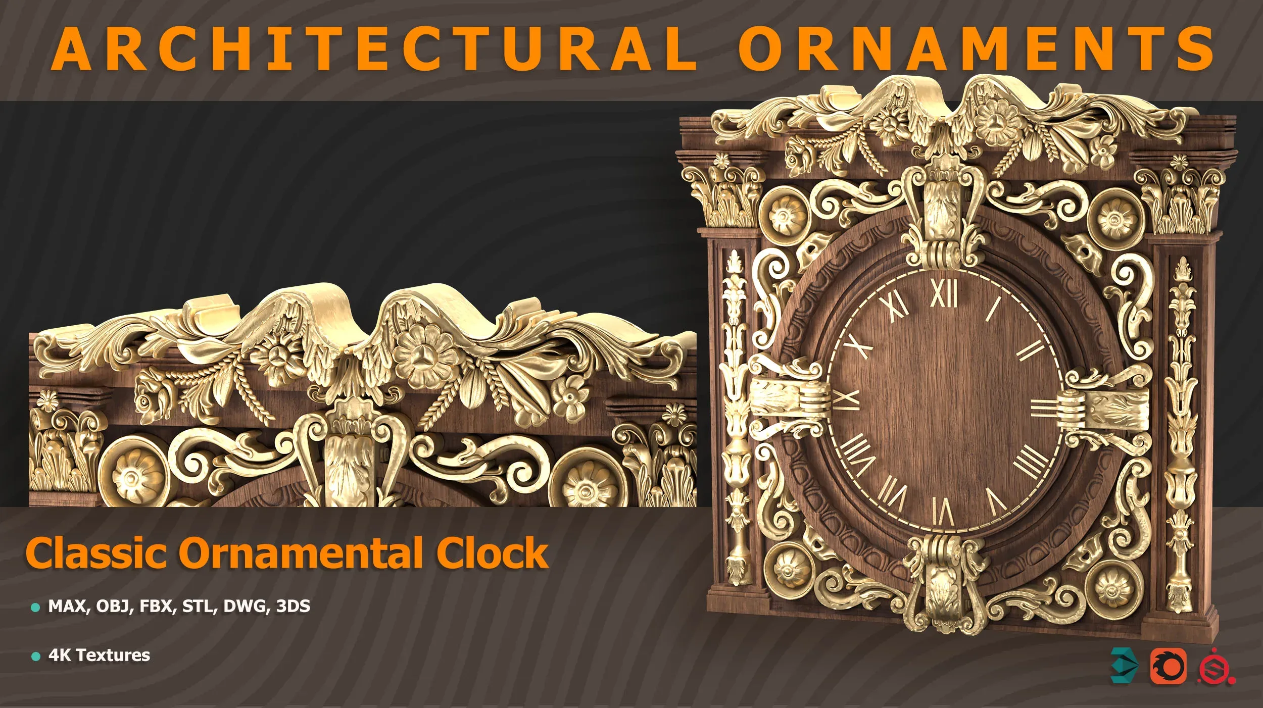 Classic Ornamental Clock - FlippedNormals