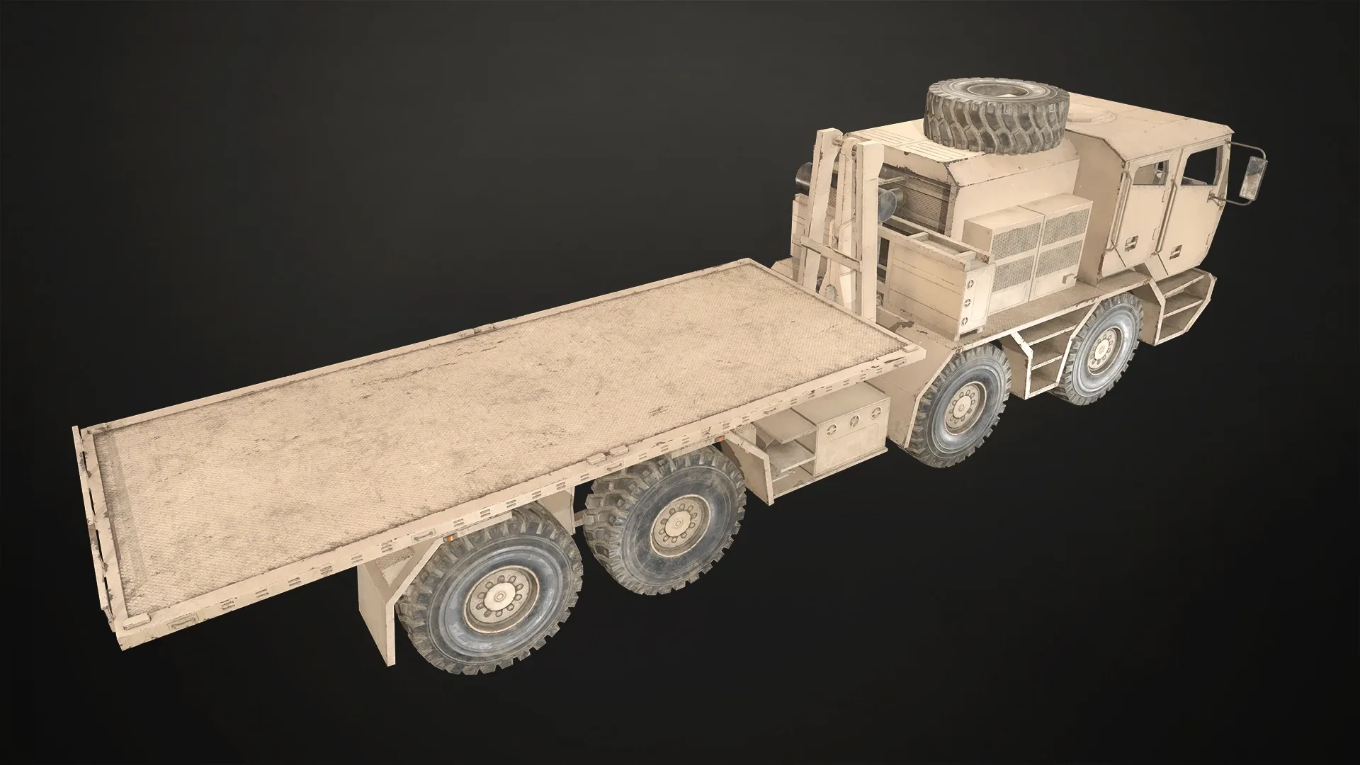 Heavy Military Truck V2 - Flatbed - FlippedNormals