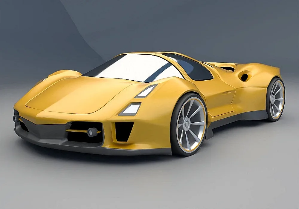 Exanox racing car concept 3d model - FlippedNormals