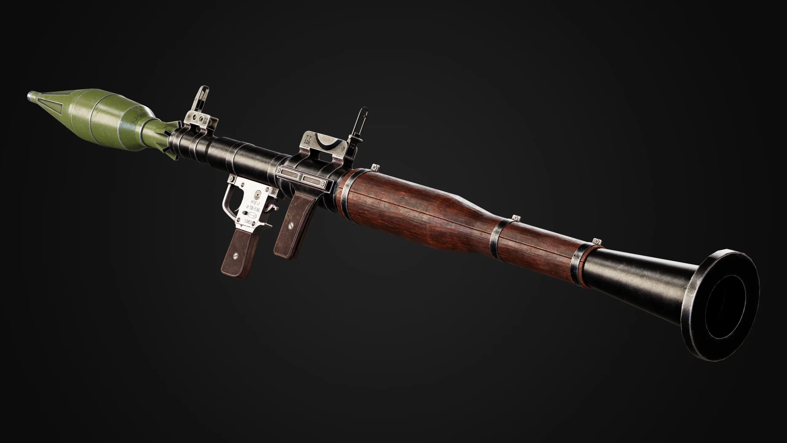 RPG-7 rocket launcher game ready - FlippedNormals