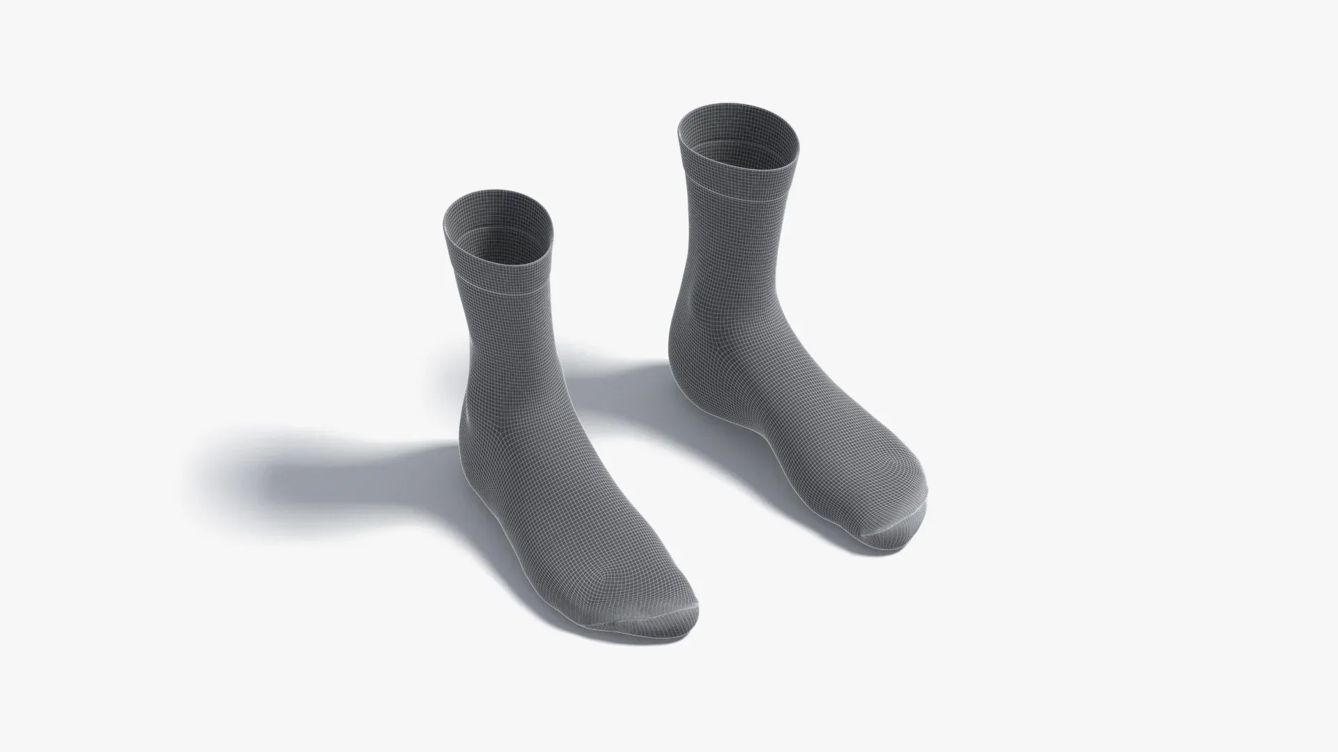 White Long Socks - fabric sox pair - FlippedNormals