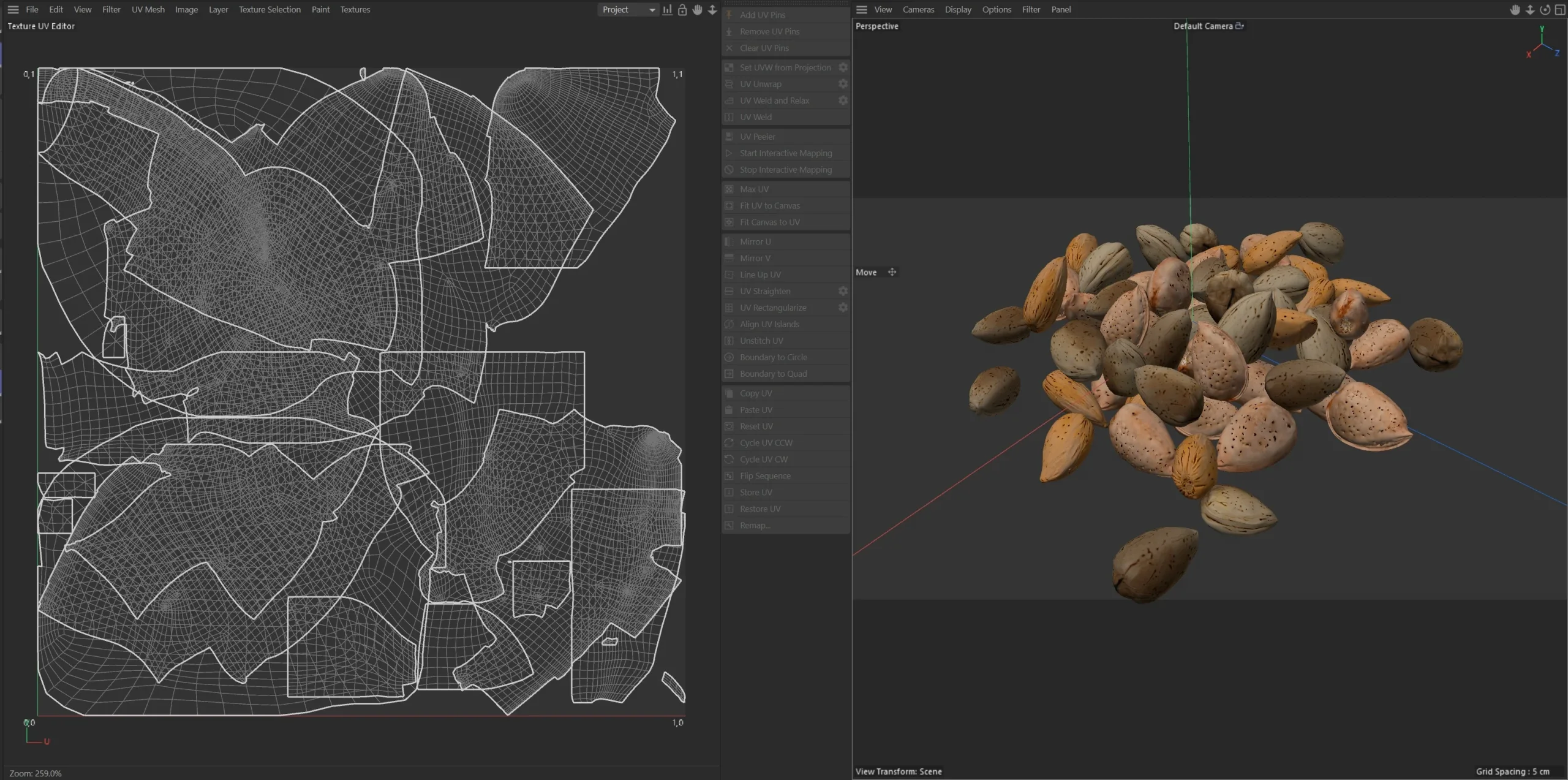 Almond shell pile - FlippedNormals