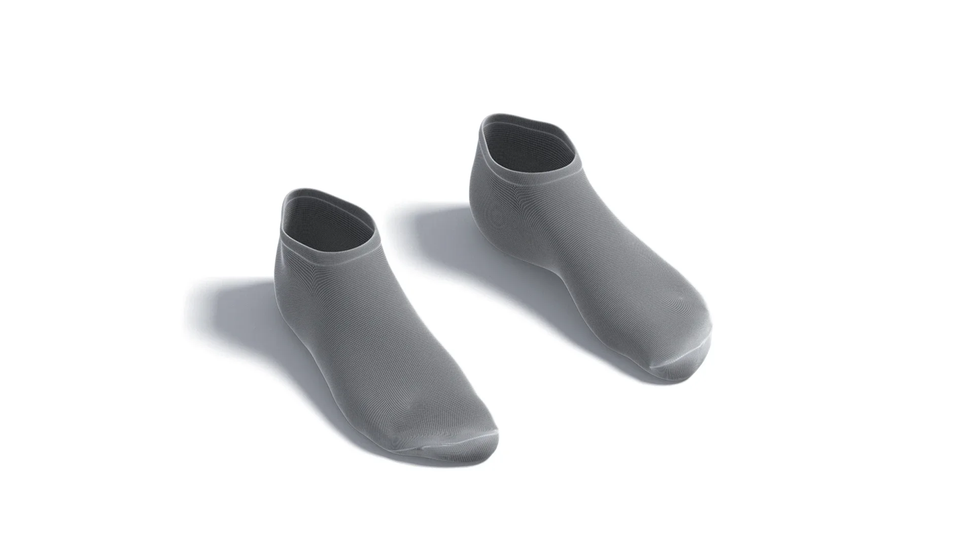 White Low-cut Socks - fabric sox - FlippedNormals