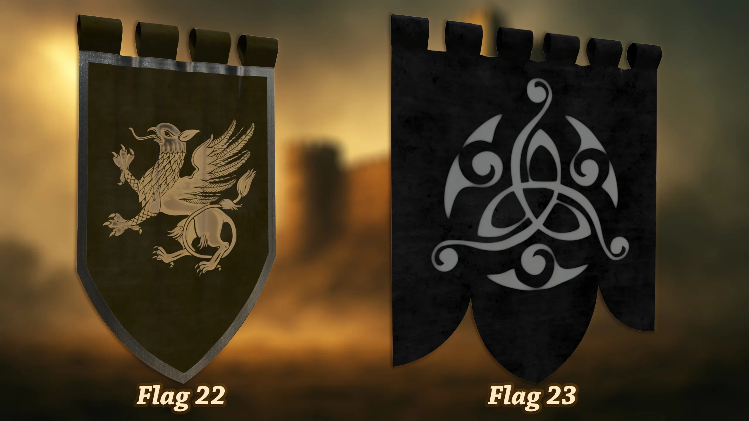 25 Epic Medieval Flags Vol . 1 - FlippedNormals