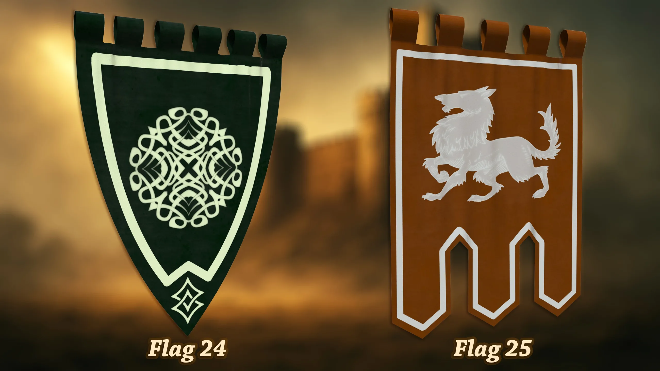 25 Epic Medieval Flags Vol . 1 - FlippedNormals