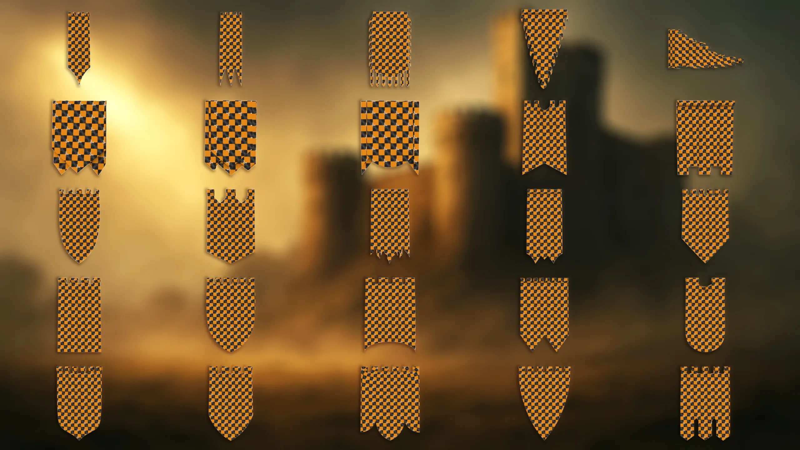 25 Epic Medieval Flags Vol . 1 - FlippedNormals