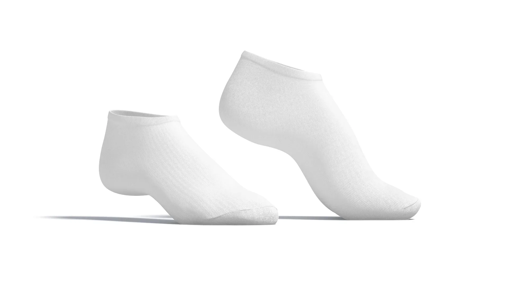 White Low-cut Socks stand on tiptoe - FlippedNormals