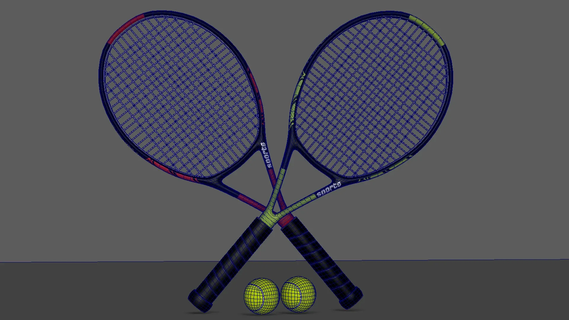 Tennis Racquet Set - FlippedNormals