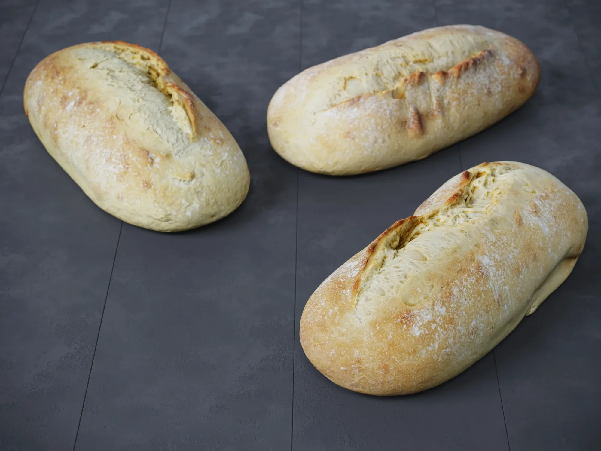 Italian Bread 3 Models - FlippedNormals