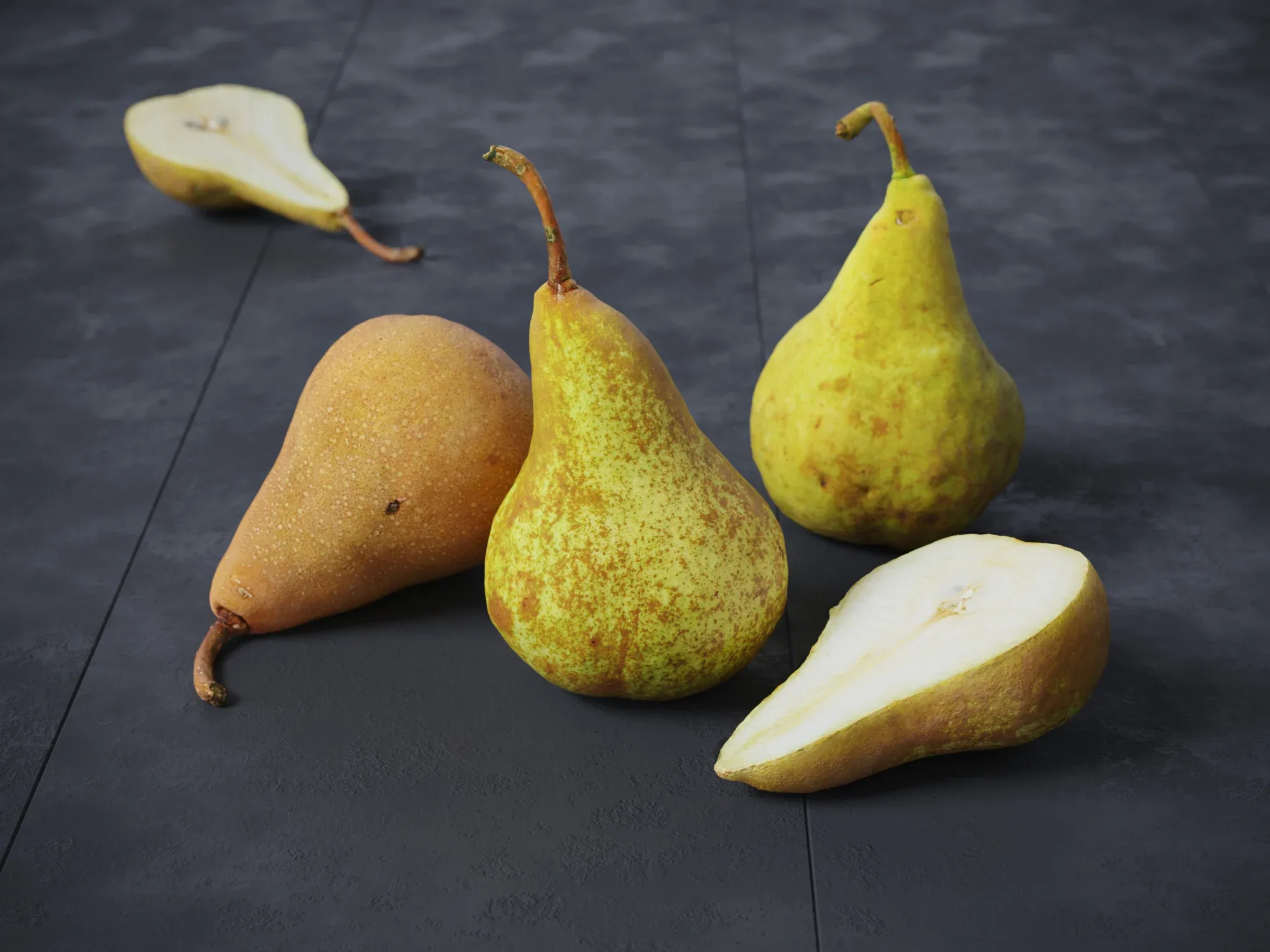 Pears Bosc 5 Models - FlippedNormals