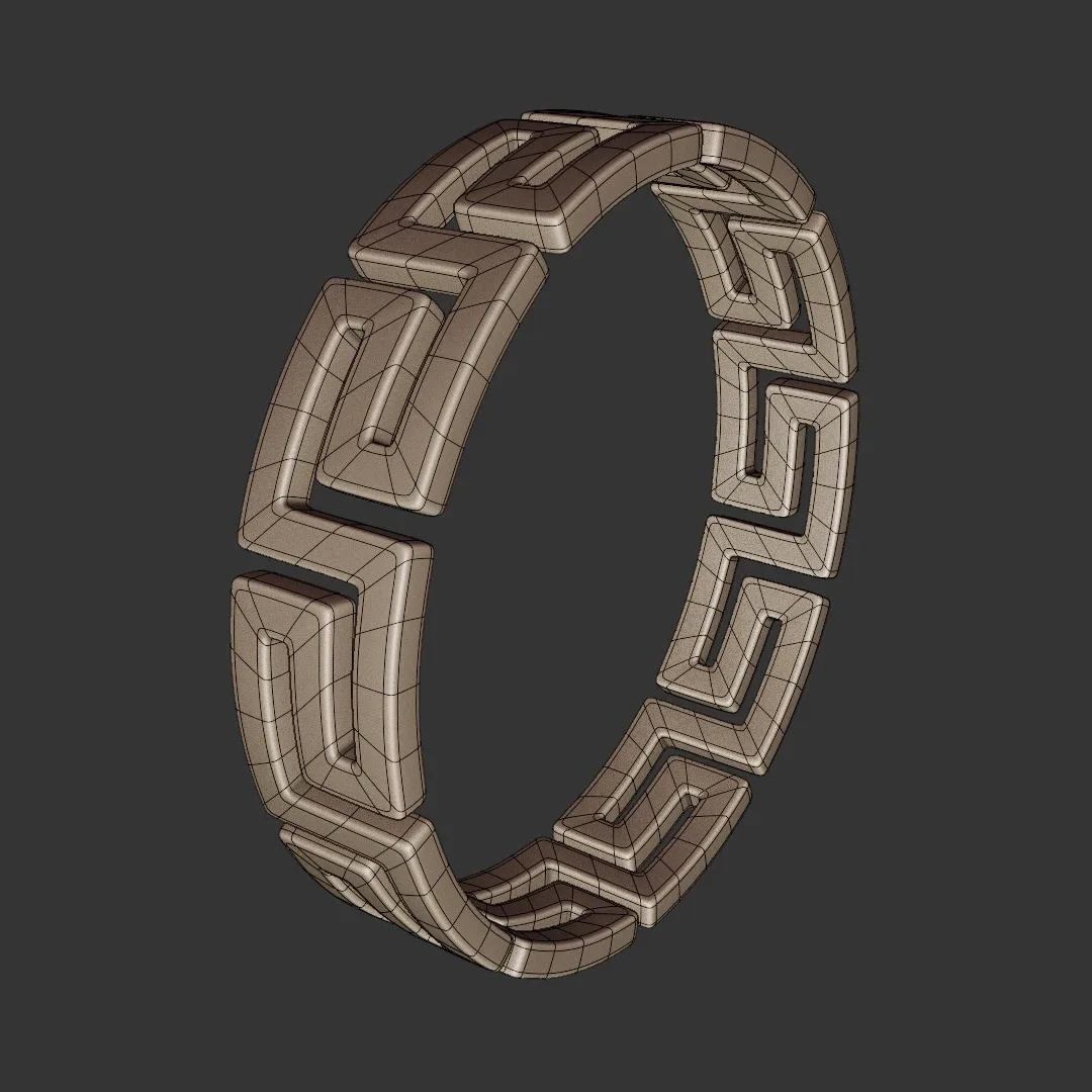 Greek Key Maze Ring For Printing - FlippedNormals