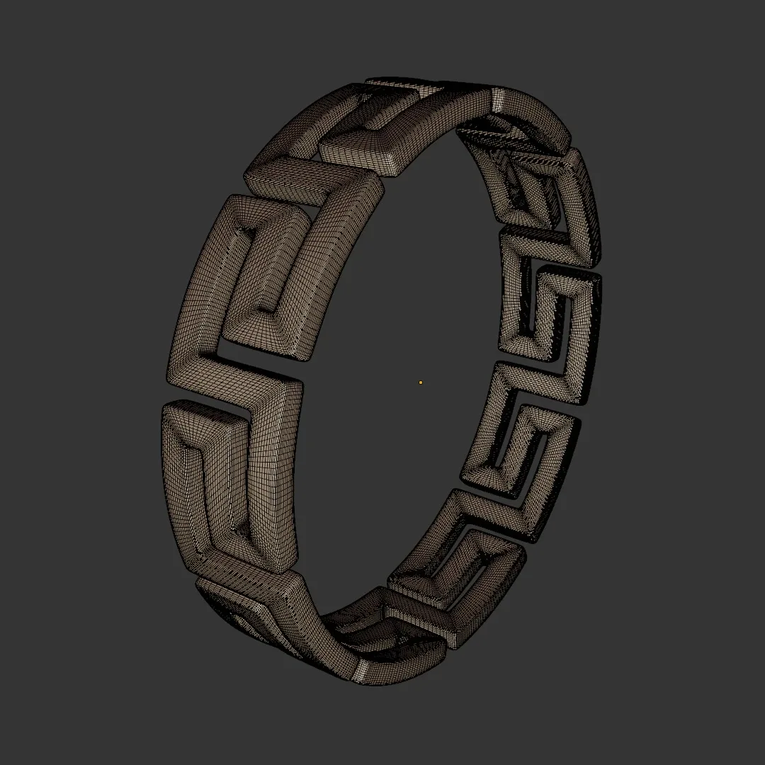 Greek Key Maze Ring For Printing - FlippedNormals