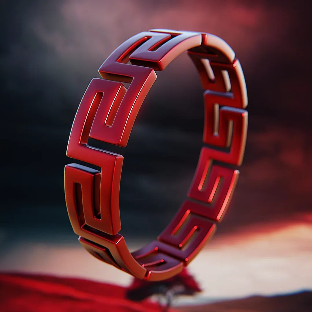 Greek Key Maze Ring For Printing - FlippedNormals