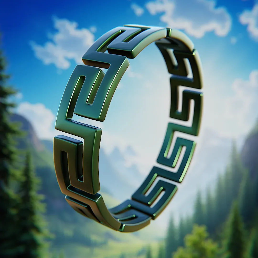 Greek Key Maze Ring For Printing - FlippedNormals