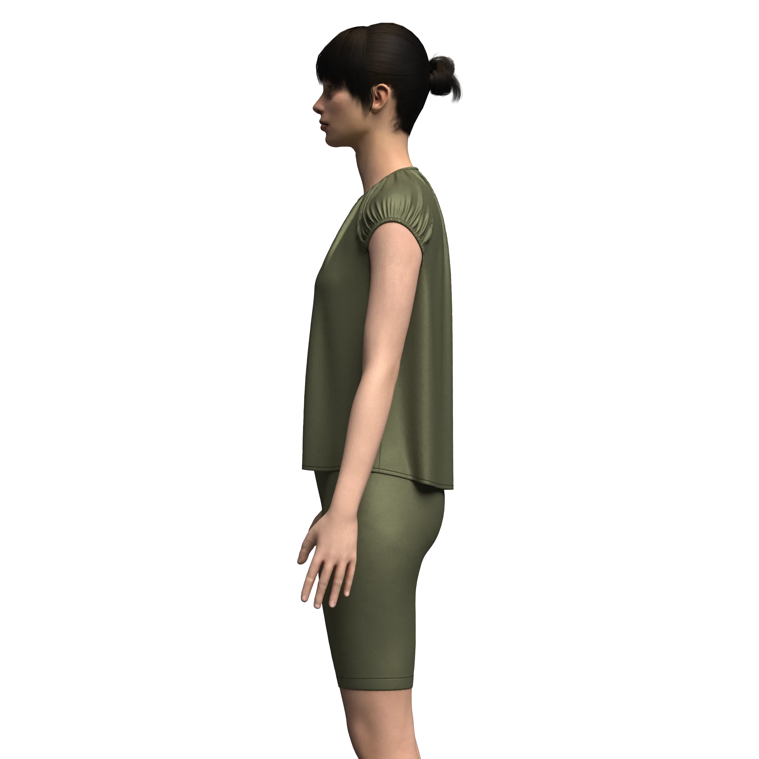 Female Volume Blouse And Legging - FlippedNormals