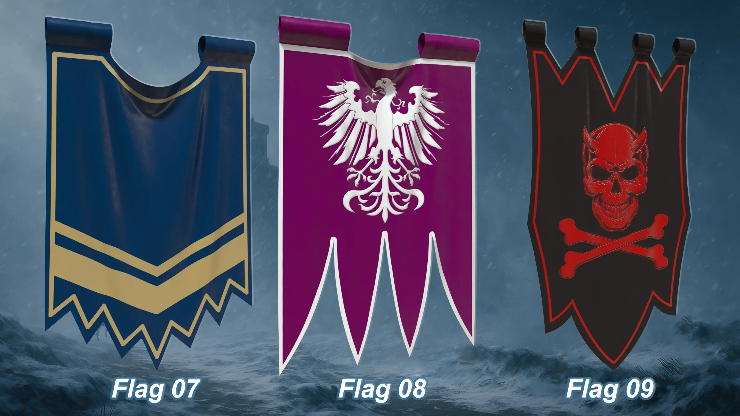 25 Epic Medieval Flags Vol . 2 - FlippedNormals