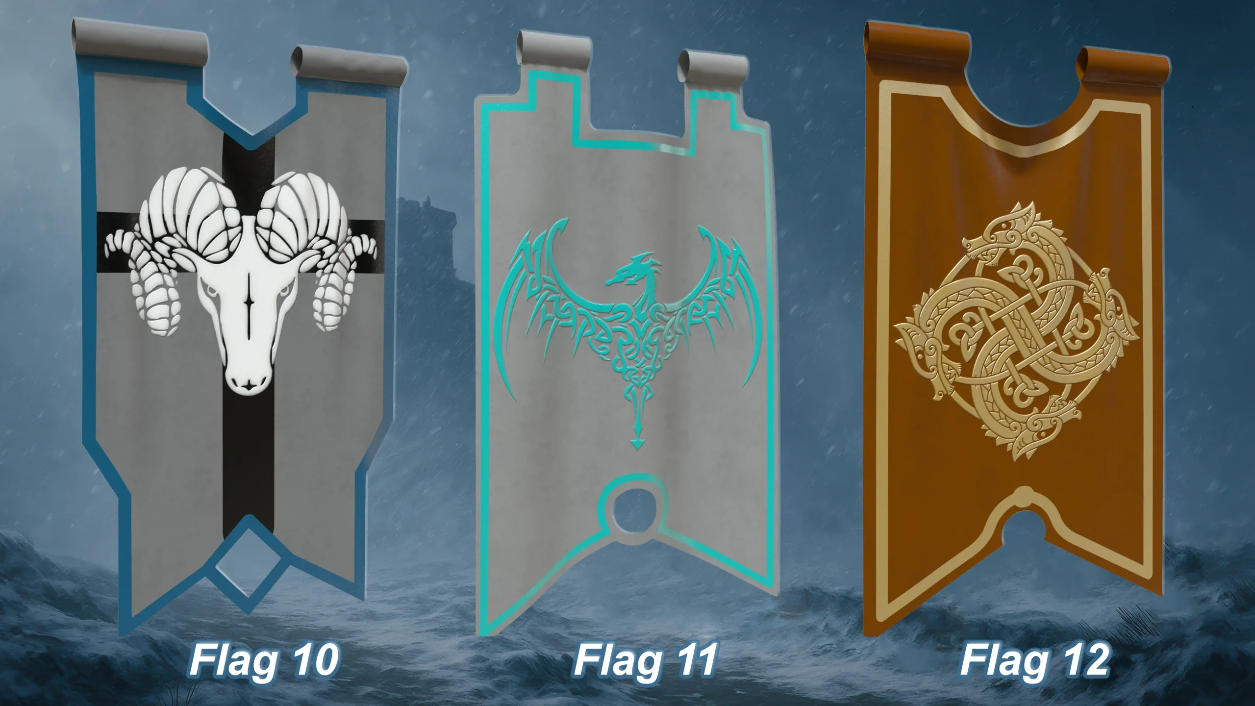 25 Epic Medieval Flags Vol . 2 - FlippedNormals