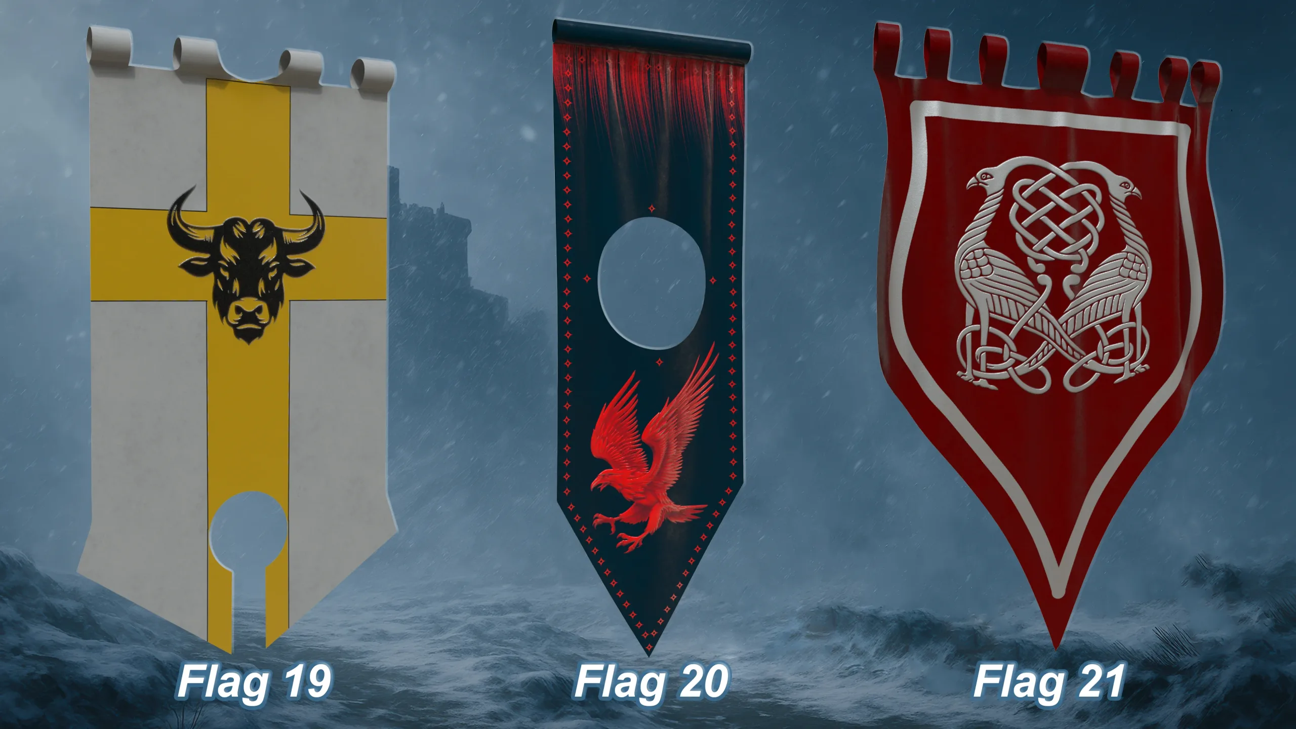 25 Epic Medieval Flags Vol . 2 - FlippedNormals