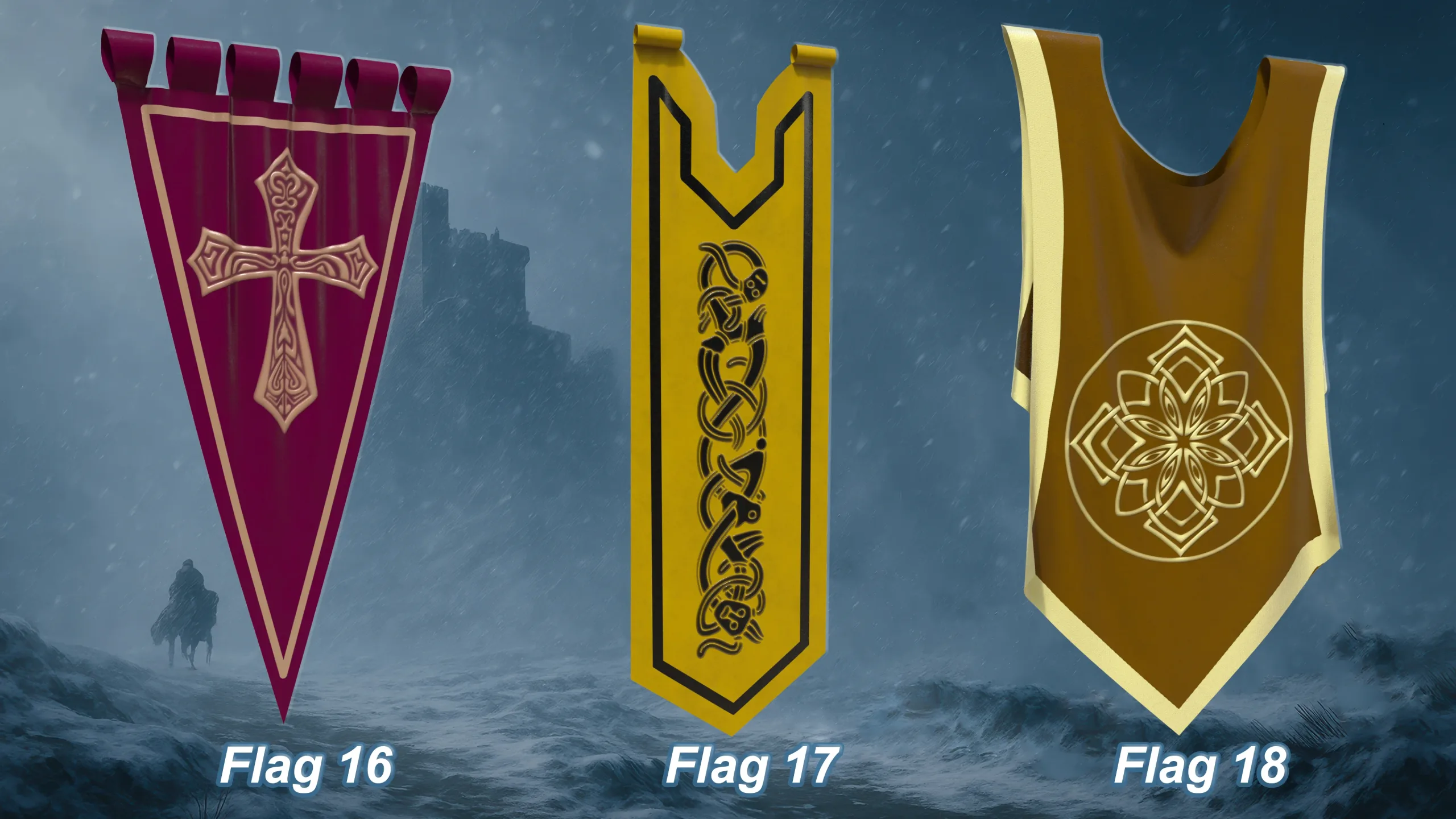 25 Epic Medieval Flags Vol . 2 - FlippedNormals