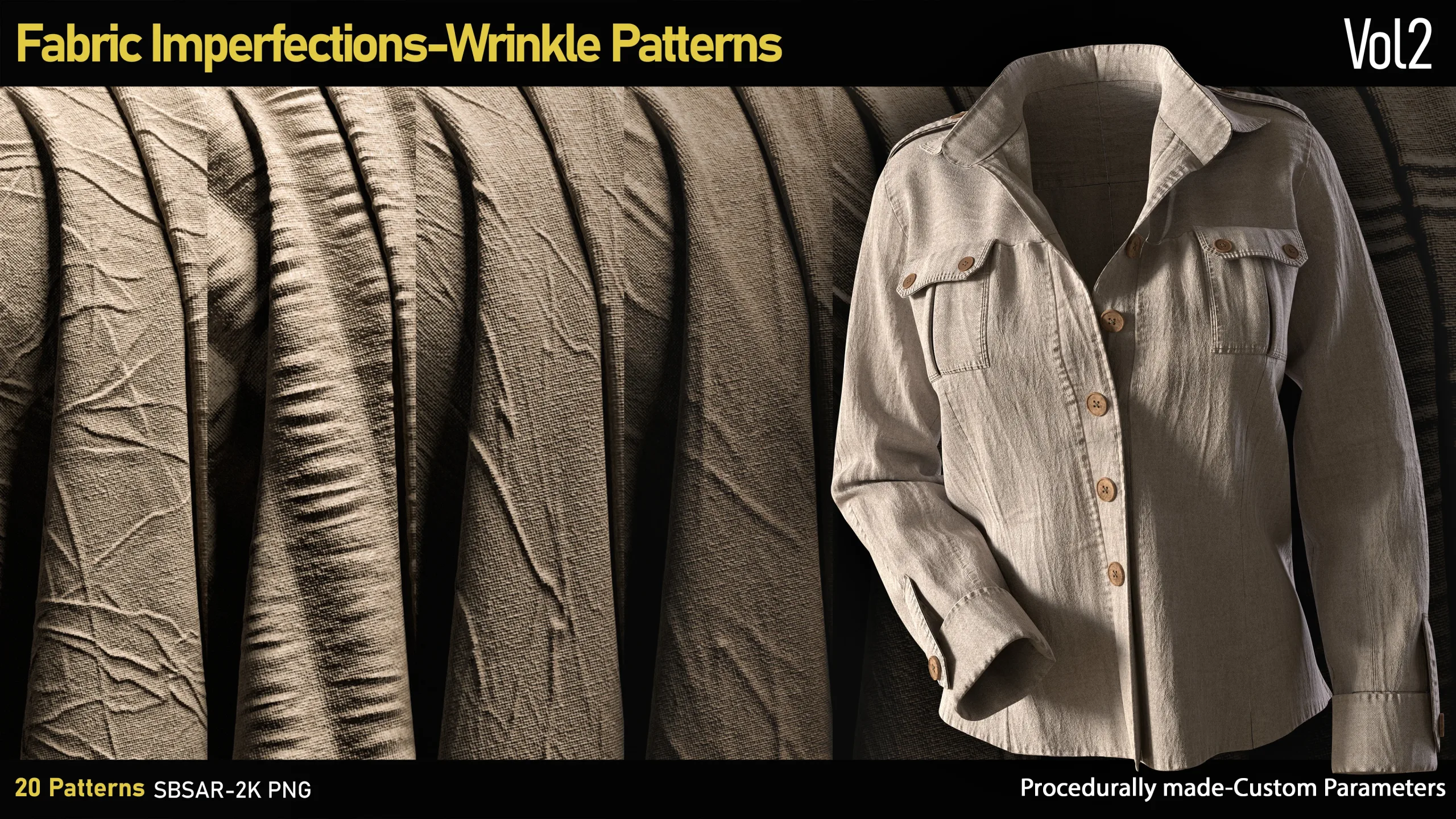 FabricImperfection-Wrinkle Patterns-Susbtance - FlippedNormals
