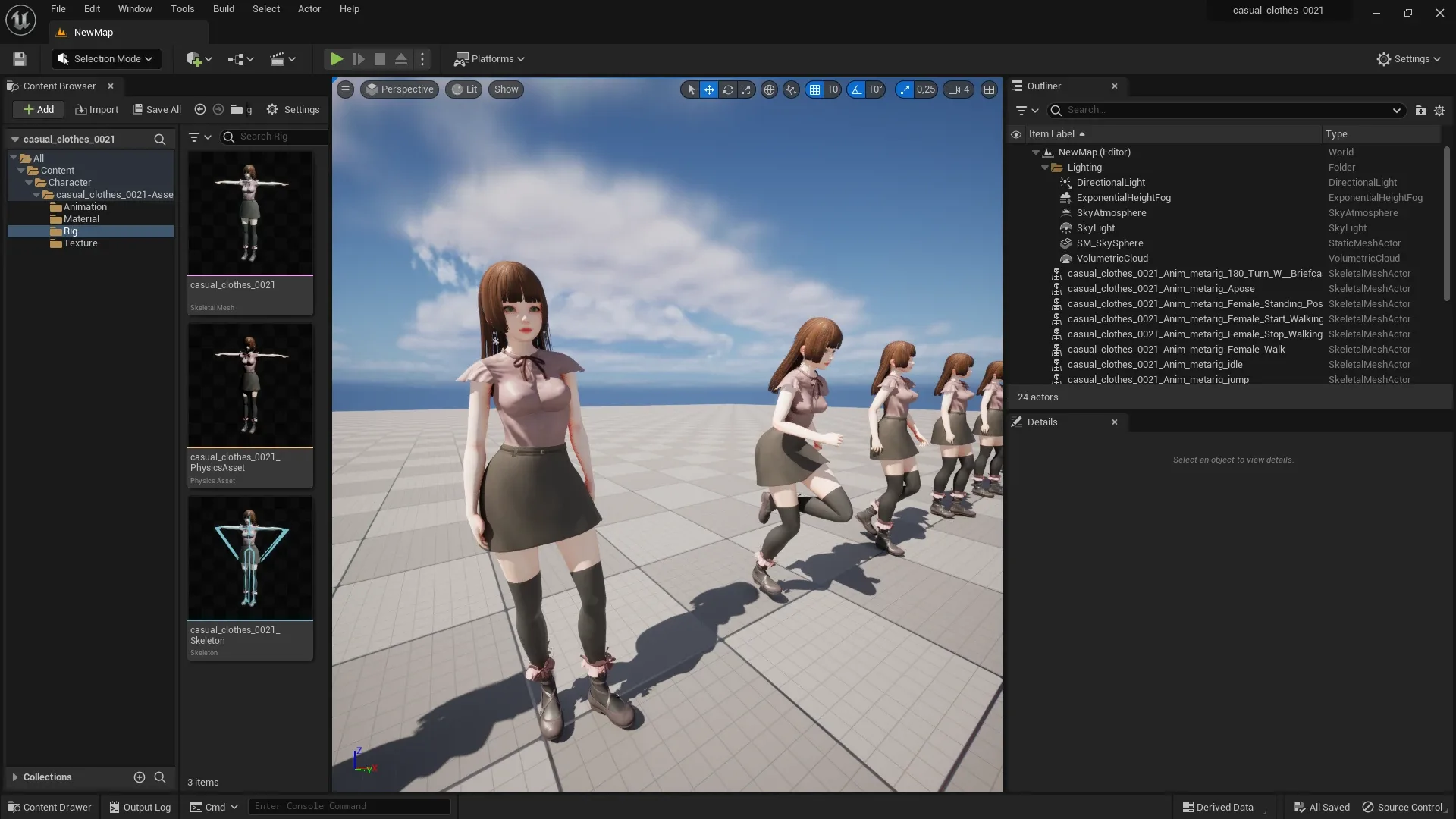 Casual clothes 0021 - Rig - Unreal - FlippedNormals