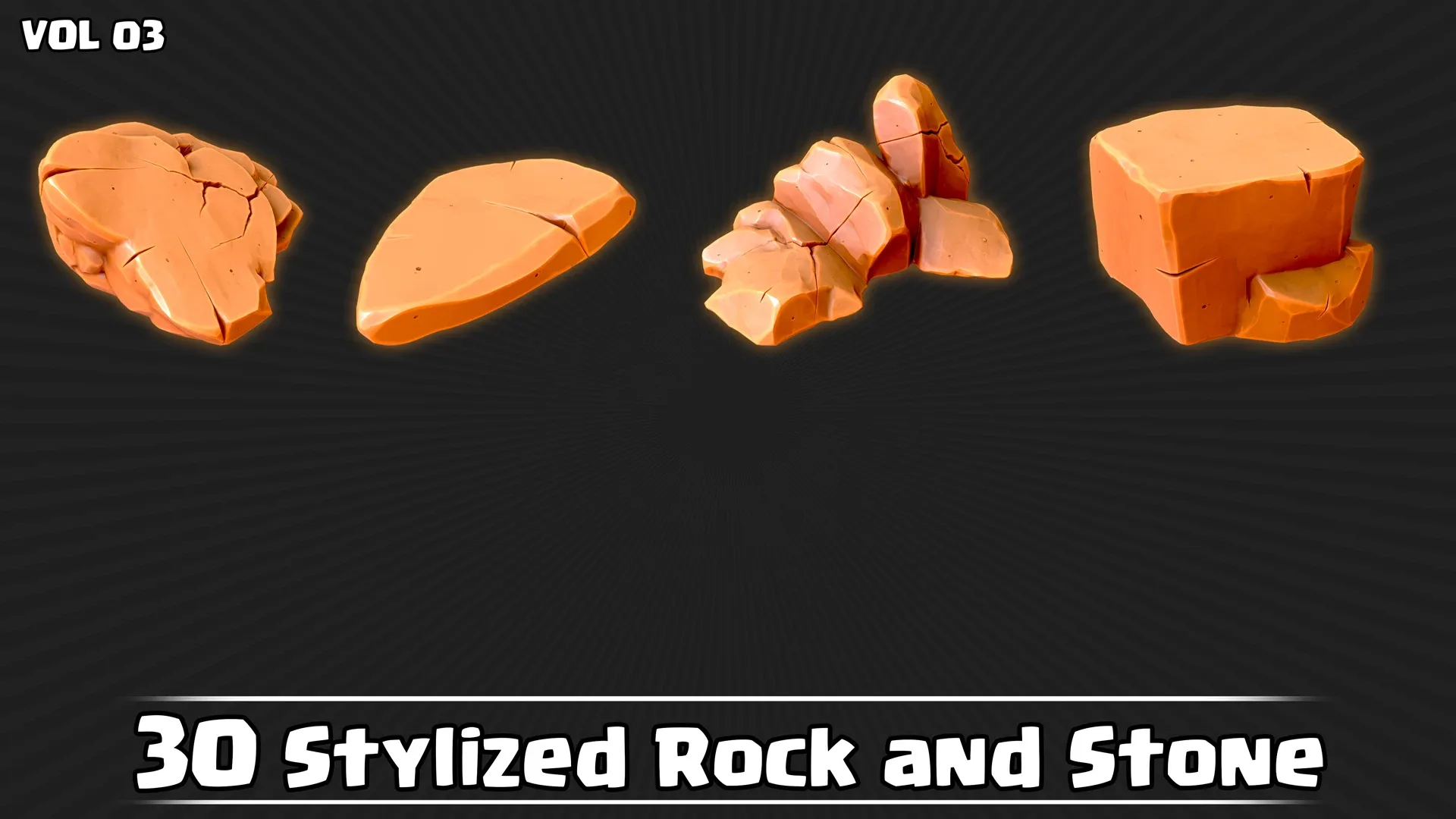 30 Stylized Rock & Stone Game Ready - FlippedNormals