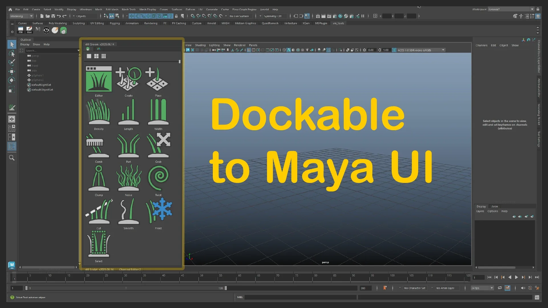 vM Groom - script for Maya - FlippedNormals
