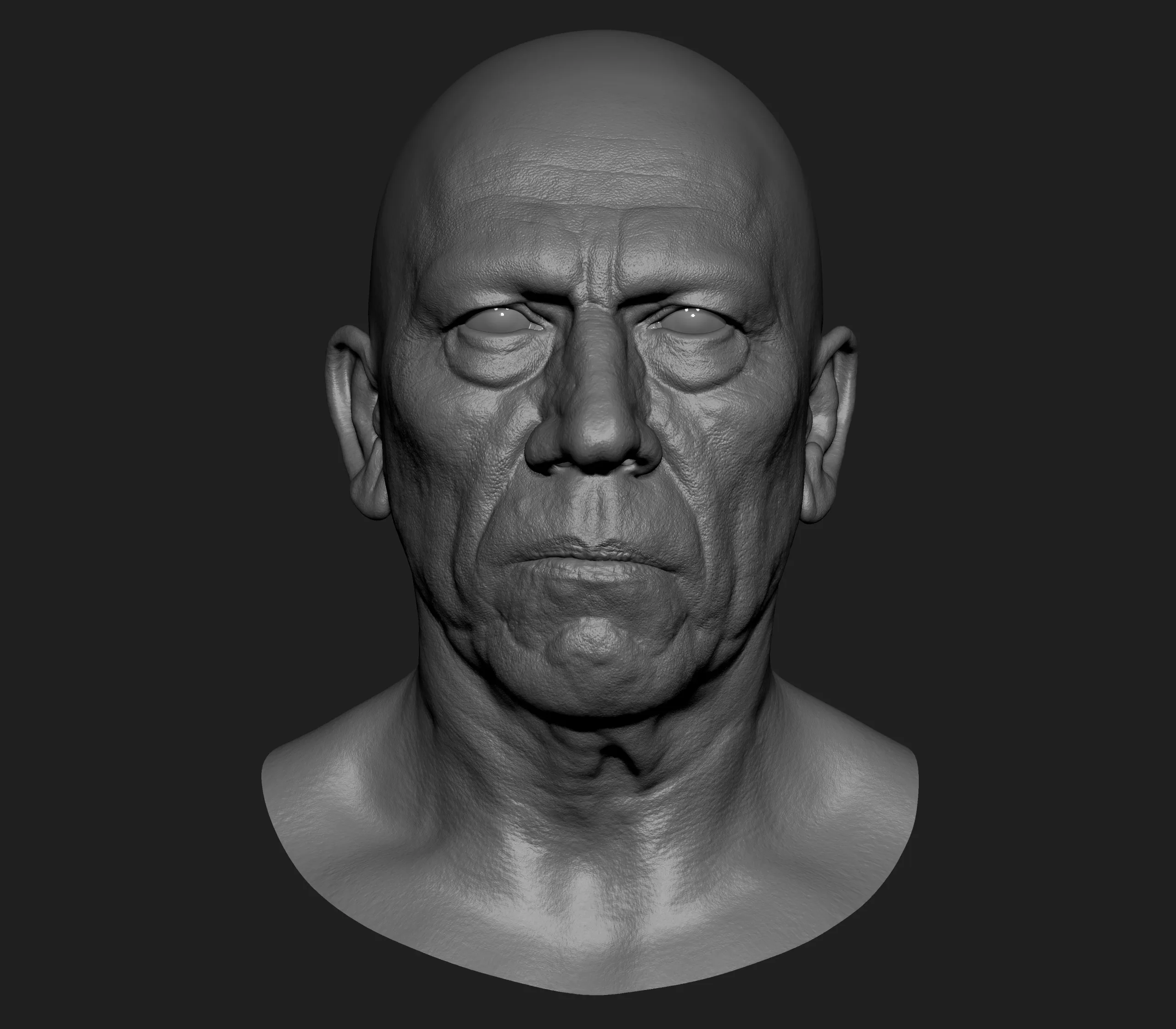 Danny Trejo likeness sculpt 3D - FlippedNormals