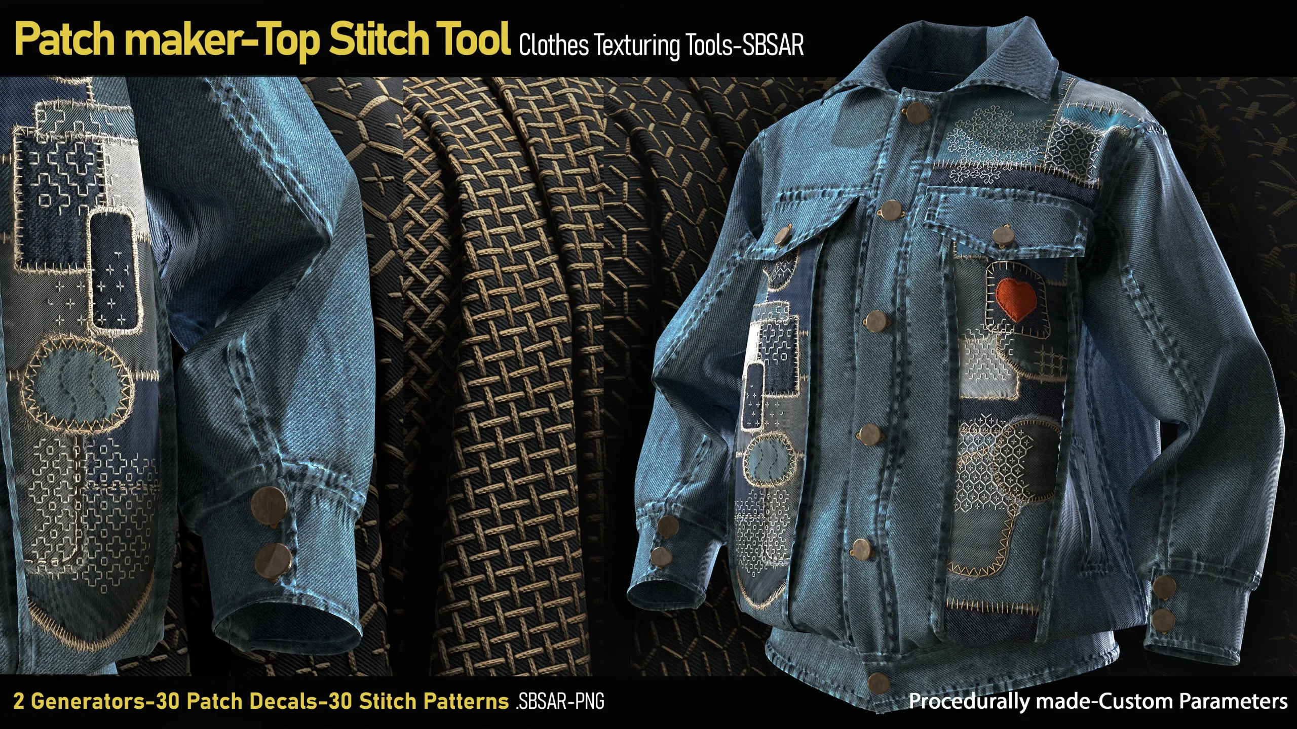 Patch maker-Top Stitch Tool-Substance - FlippedNormals