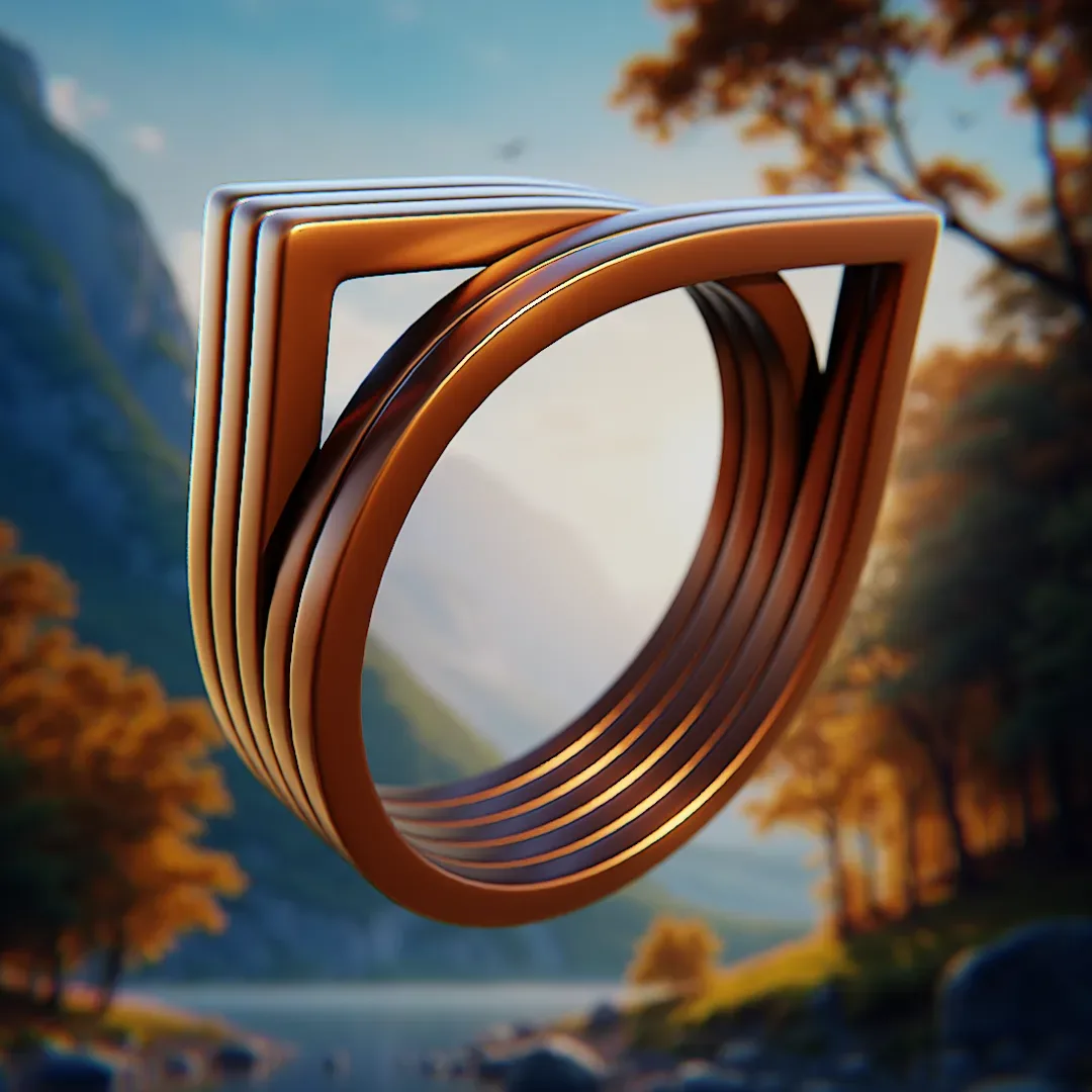 Quantum Wave Ring Futuristic Jewelry - FlippedNormals
