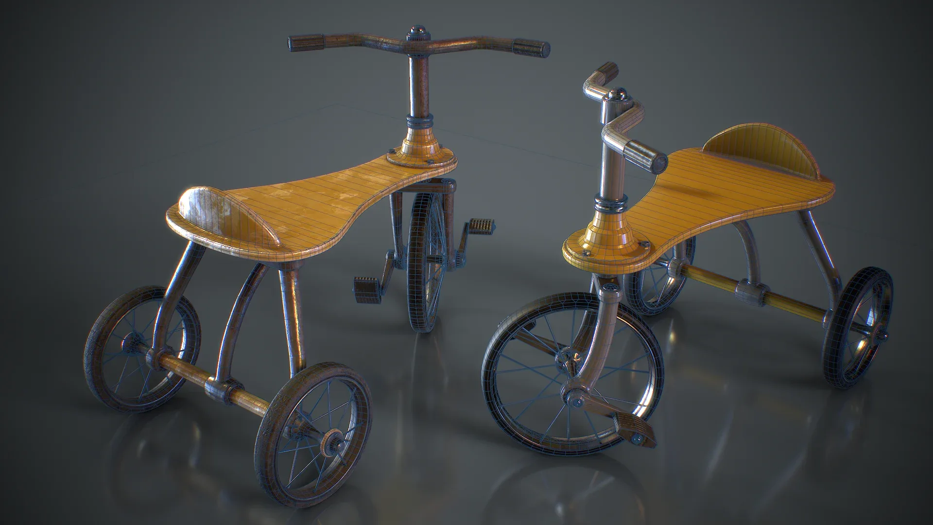 Vintage Tricycle - Game Asset - FlippedNormals
