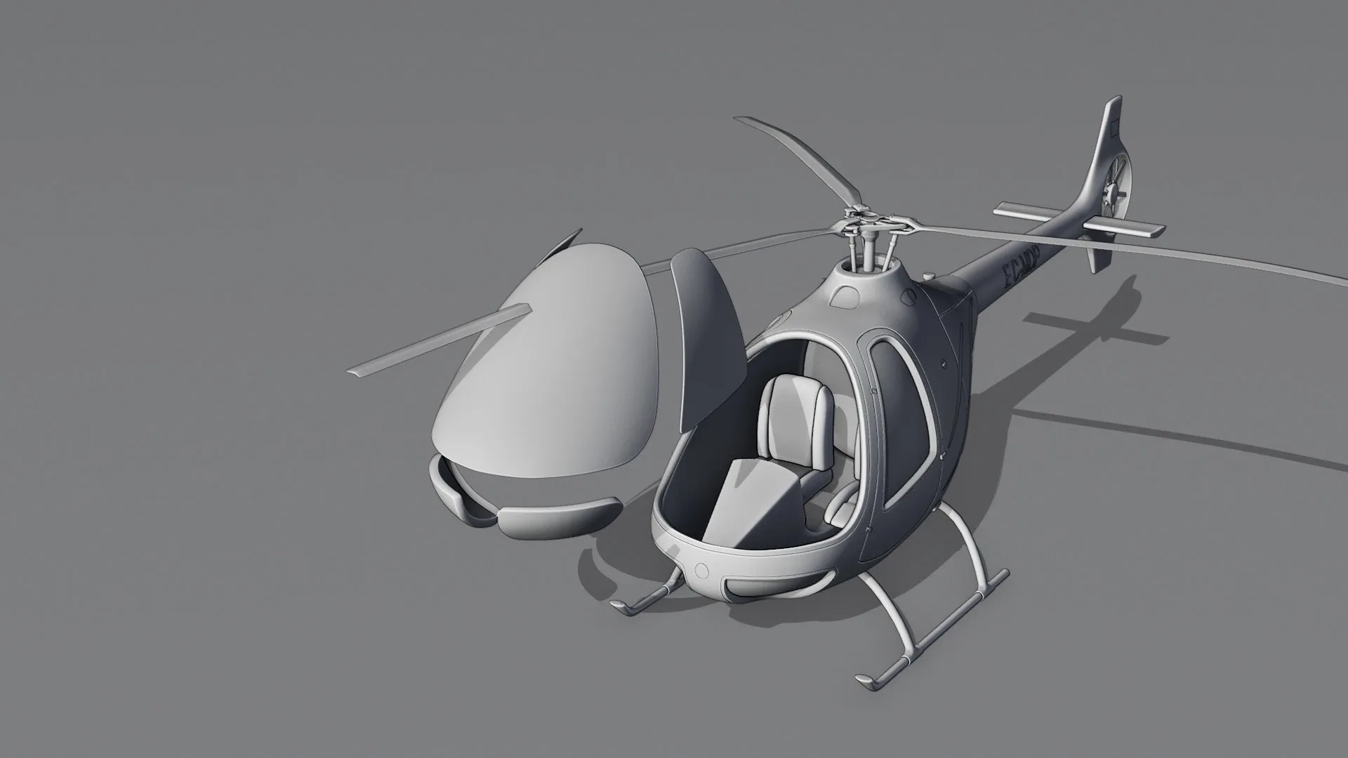 Helicopter Cabri G2_Rigged - FlippedNormals
